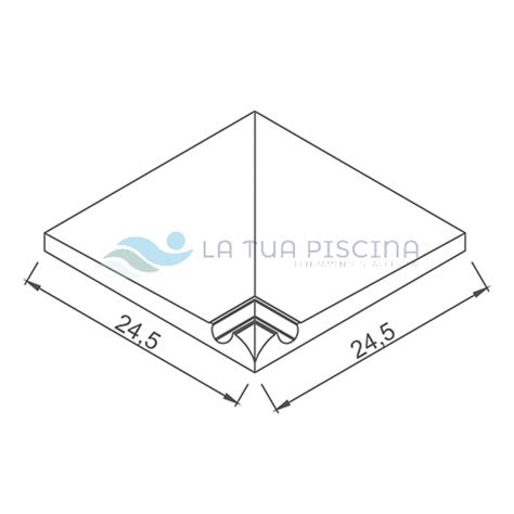 Colt Interior Gresie Portelanata Cu Mana Curenta Cobalt 25x25 Cm 37207