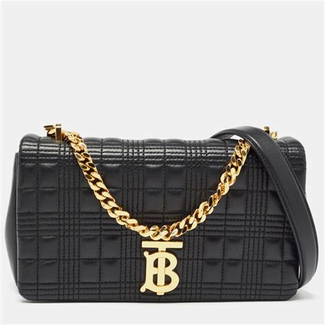 Burberry Bags Burberry Black Quilted Leather Small Lola Shoulder