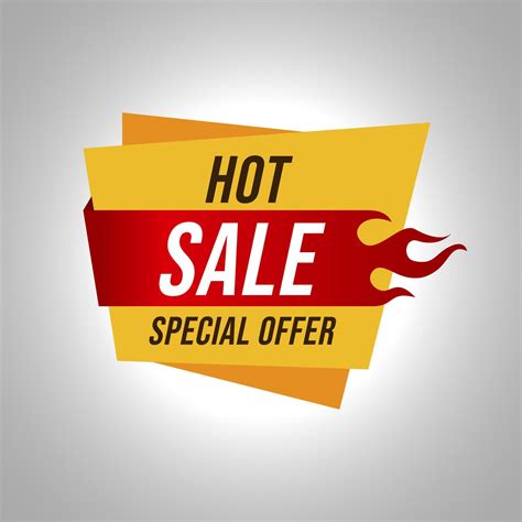 Hot Sale Offer Label Banner Template 5051552 Vector Art At Vecteezy