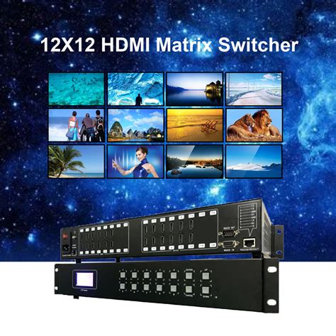 Hdmi 12x12 Hd1080p Digital Matrix Switcher 12 In And 12 Out Tv Matrix Switcher For Video Wall