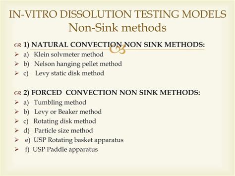 In Vitro Dissolution Testing Models Pptx