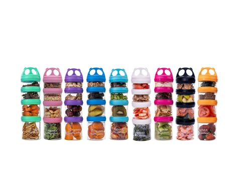 Stackable Snack Containers Weight Loss Food Storage Bn Healthy