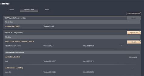 Armoury Crate Update R Asusrog
