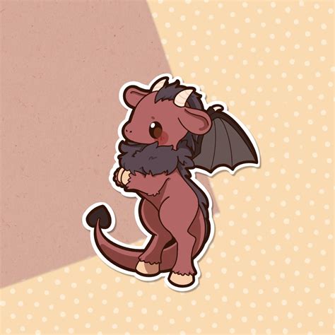 Cute Jersey Devil Waterproof Vinyl Sticker Chibi Cryptid Goat Monster