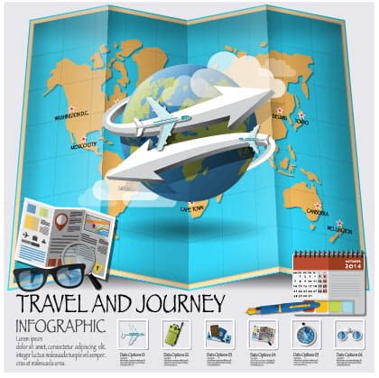 World Travel Infographics Vector Set Eps Uidownload