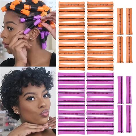 48pcs Perm Rods Set For Natural Hair Cold Wave Perm Rollers For Short Medium Long