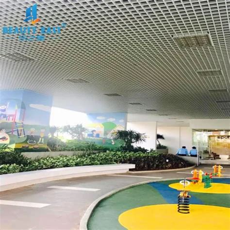 Fireproof Decorative Aluminum Open Cell Grille Ceiling Suspended