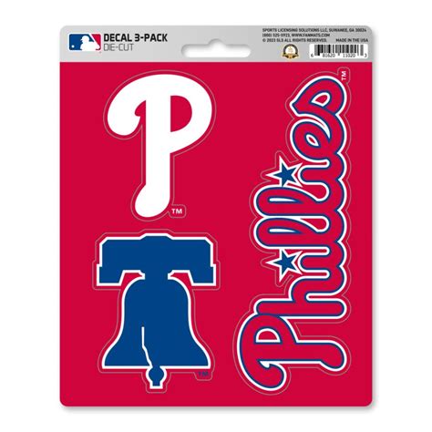 Philadelphia Phillies Sticker Sheet Of 3 At Sticker Shoppe