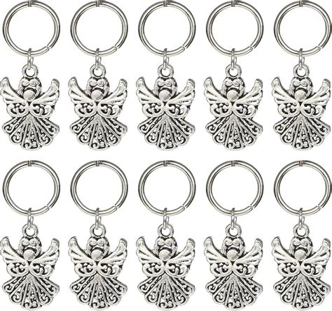 Set De 10 Pandative Inger Pentru Proiecte Diy Dry Flower Metal Argintiu 3 3 X 1 4 Cm