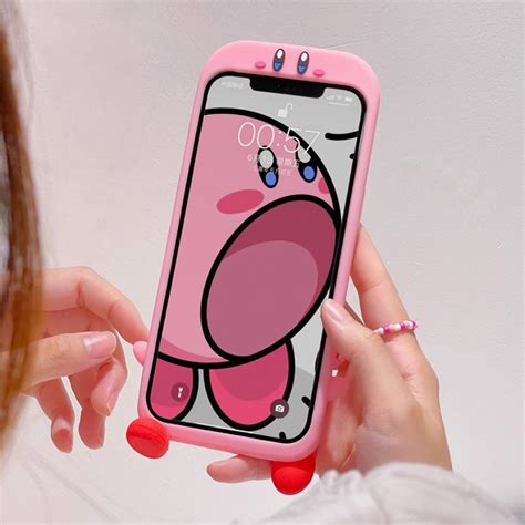 별 커비 캐릭터 동글 풀커버 범퍼 실리콘 젤리 아이폰 아이폰 아이폰 아이폰 프로 맥스 XS 귀여운 디자인 케이스