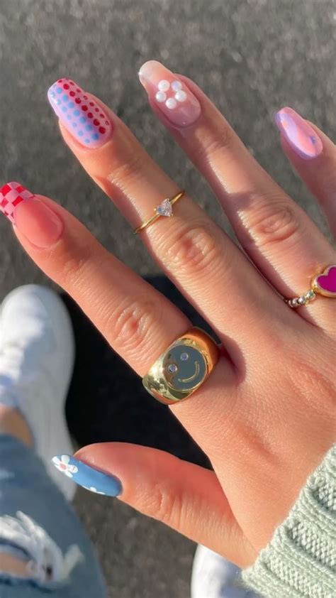 Summer Cute Nail Inspo🤍🌼 Nail Inspo Summer 2022 Mail Inspo 2023