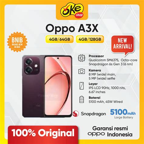 Jual Oppo A X Gb Gb Gb W Supervooc Qualcomm Snapdragon S G Gen Shopee