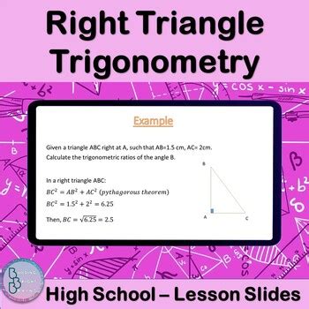 Right Triangle Trigonometry PowerPoint Lesson High School Math