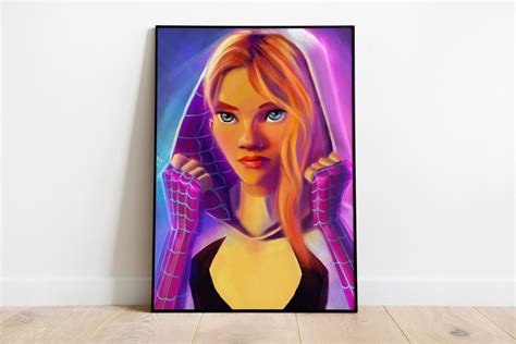 Gwen Stacy Poster Across The Spiderverse Spider Gwen Wall Art