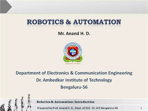 Robotics And Automation Introduction Ppt Robotics And Automation Introduction Ppt