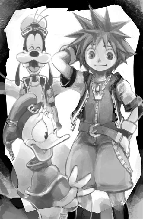 File Sora Donald And Goofy 02 Kh Novel Png Kingdom Hearts Wiki The
