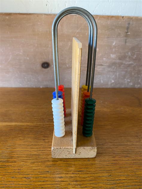 Small Abacus From Belgium Blue Ticking