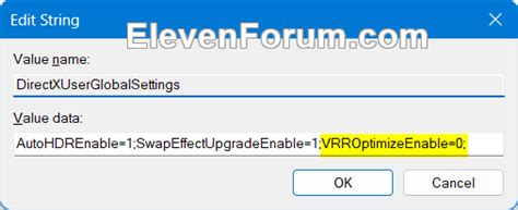 enable or disable variable refresh rate for games in windows 11