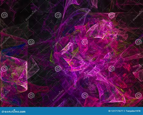 Fractal Abstract Colorful Future Fantastic Render Digital Disco Advertising Stock Image