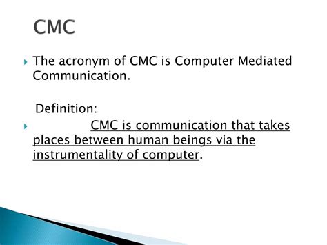 Computer Mediated Communication Slide Pptx