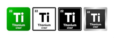 Premium Vector Titanium Chemical Element With 22 Atomic Number Atomic