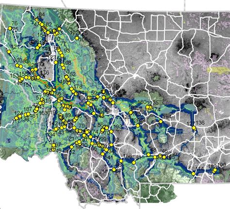 Overlay Of The Cumulative Factorial Least Cost Path Corridor Network On