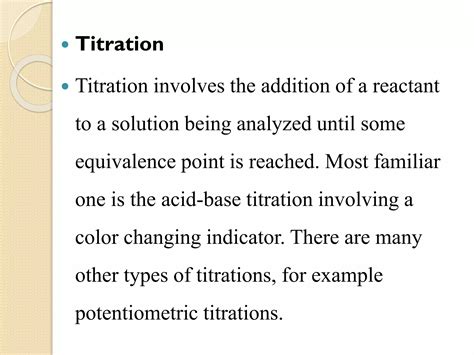 Titration Method Of Analysis Pdf