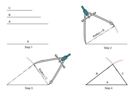 How To Draw Triangles In Technical And Engineering Drawings Motenv — Mte