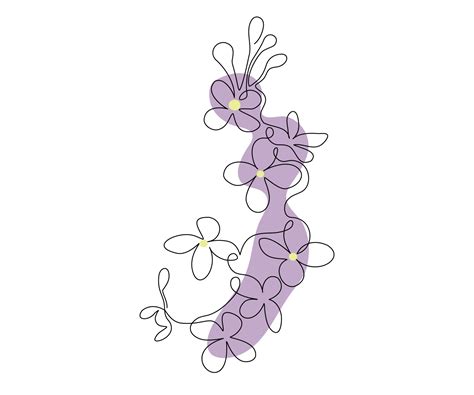 Lilac Branchhand Drawn Continuous Mono Line One Line Art 17180049 Vector Art At Vecteezy