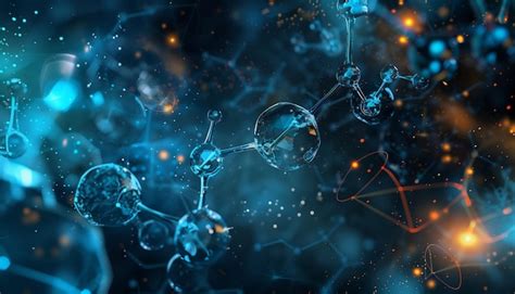 Premium Photo A Blue And Orange Abstract Background With A Lot Of