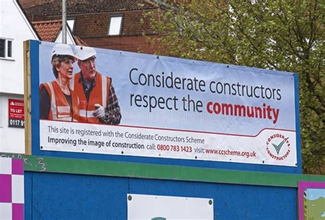 Considerate Constructors Editorial Stock Image Image Of Slogan 164091669