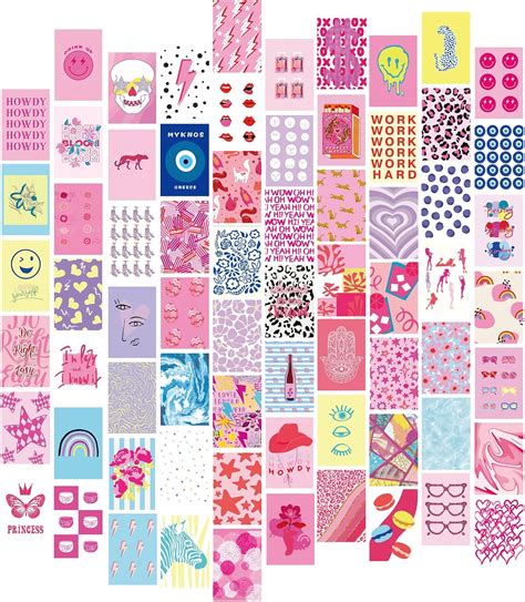 Qpout 70pcs Wall Decor Kit Aesthetic Wall Art Photo Collage Prints