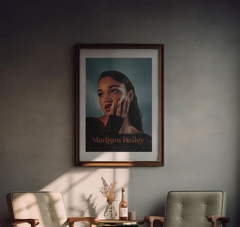 Madison Bailey Aesthetic Poster Room Decor Wall Art Poster T Rolled Poster Blue