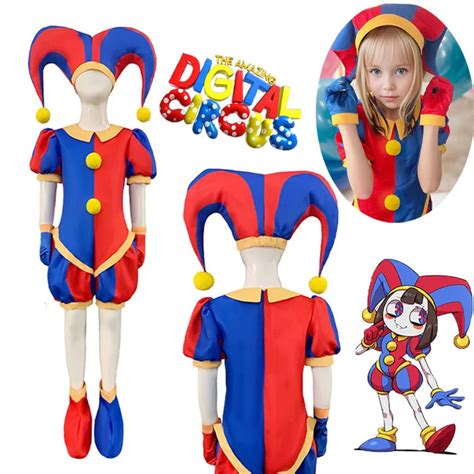 Pomni Costume Digital Circus Costume Jumpsuit Pomni Cosplay Birthday