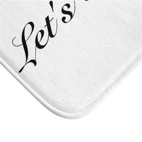 Lets Get Naked Black And White Bath Mat Black And White Etsy