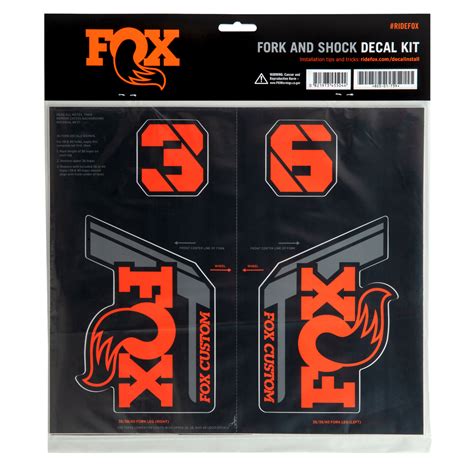 Fox Custom Decal Kit For Fork And Rear Shock Orange Bike24