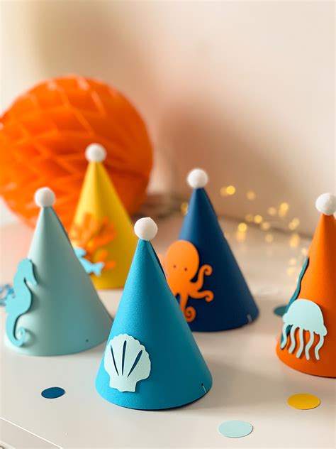 Under The Sea Party Hats Ocean Animals Party Hats Ocean Theme