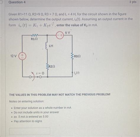 solved given r1 11Ω r2 9Ω r3 7Ω and l 4h for the circuit
