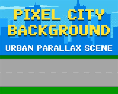 Pixel City Background Urban Parallax Scene By Hlestky