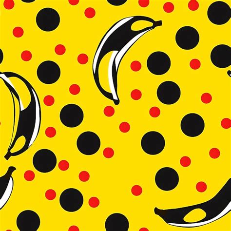 Premium Photo Pattern Banana With Polka Dots And Playful Design With