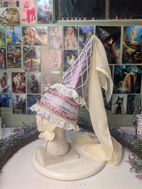 The Purple Posey Hennin Princess Hat Etsy