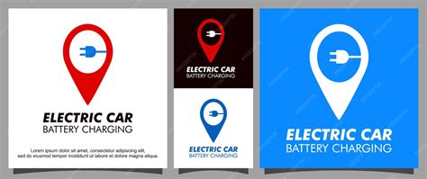 Plantilla De Logotipo De Estación De Carga De Coche Eléctrico Vector
