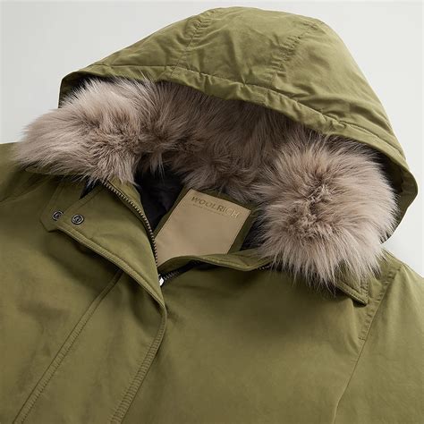 Woolrich Womens Short Arctic Parka Greenstone British Attire