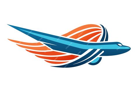 Premium Vector A Classic Airplane Icon Redesigned With A Flowing Wing