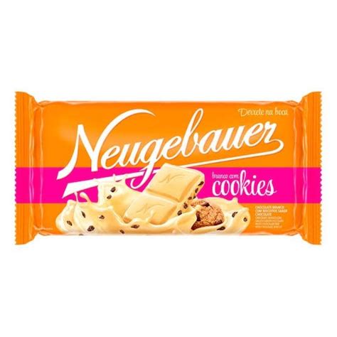 Barra Chocolate Neugebauer Branco Com Cookies 80g