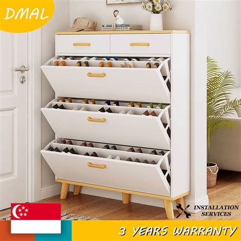 Dmal Shoe Cabinet Slim Space Saving Shoe Rack 17 24cm Deep Storage Shoe Cabinet Shopee Singapore