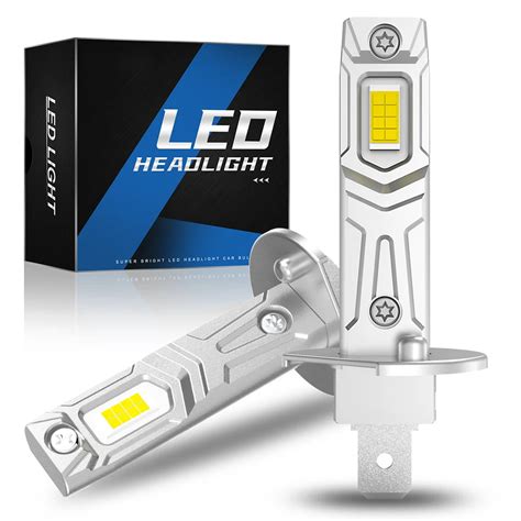 Nlpearl 2pcs 20000lm H1 Led Headlight Bulb Canbus High Power 90w Car
