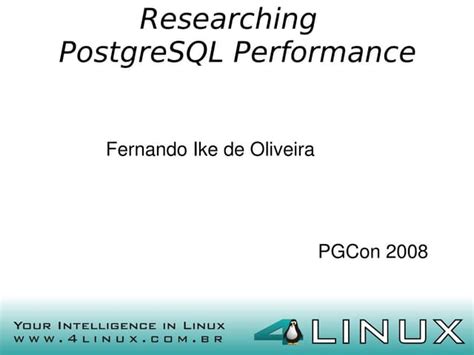 Researching Postgresql Ppt