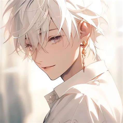Pin By Haru On ★ Art Stuff ★ White Hair Anime Guy Anime White Hair