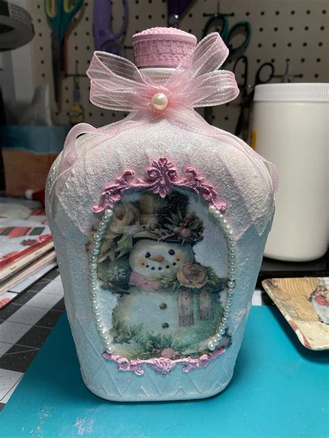 Official Mod Podge Group A Crown Bottle Im Working On Im Think Of Putting Lights Inside